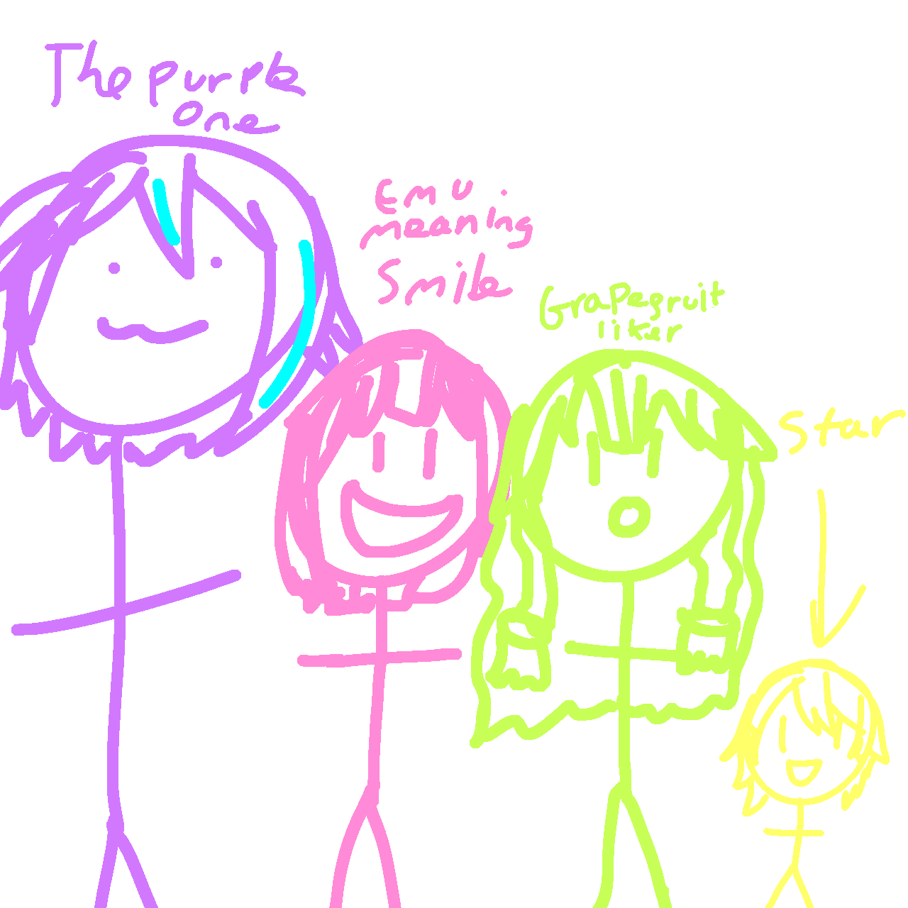 Badly drawn WxS by me (tsukasa is a midget bc I was asked to draw him ...