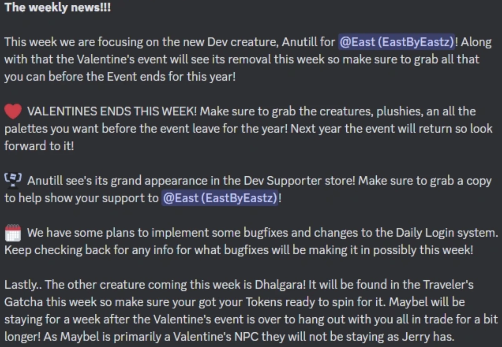 Sonaria News 2/21/2023: New Dev Creature Anutill + More Dalghara! | Fandom