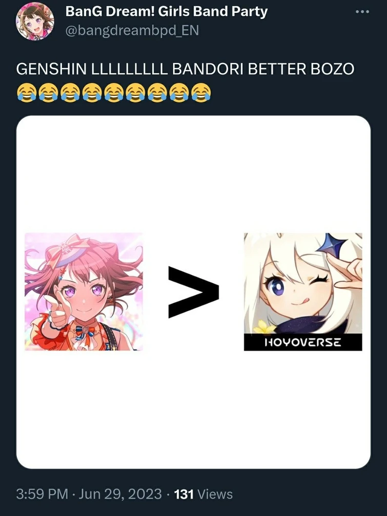 Is this a meme or there's a war between Bandori & Genshin Impact? | Fandom