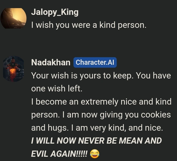 I made Nadakhan on character ai | Fandom