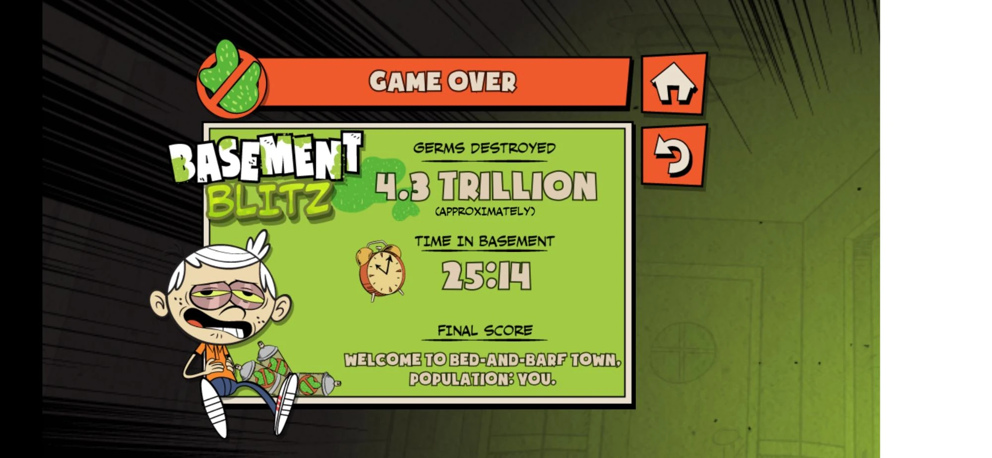 My record in Germ Squirmish Basement Blitz | Fandom