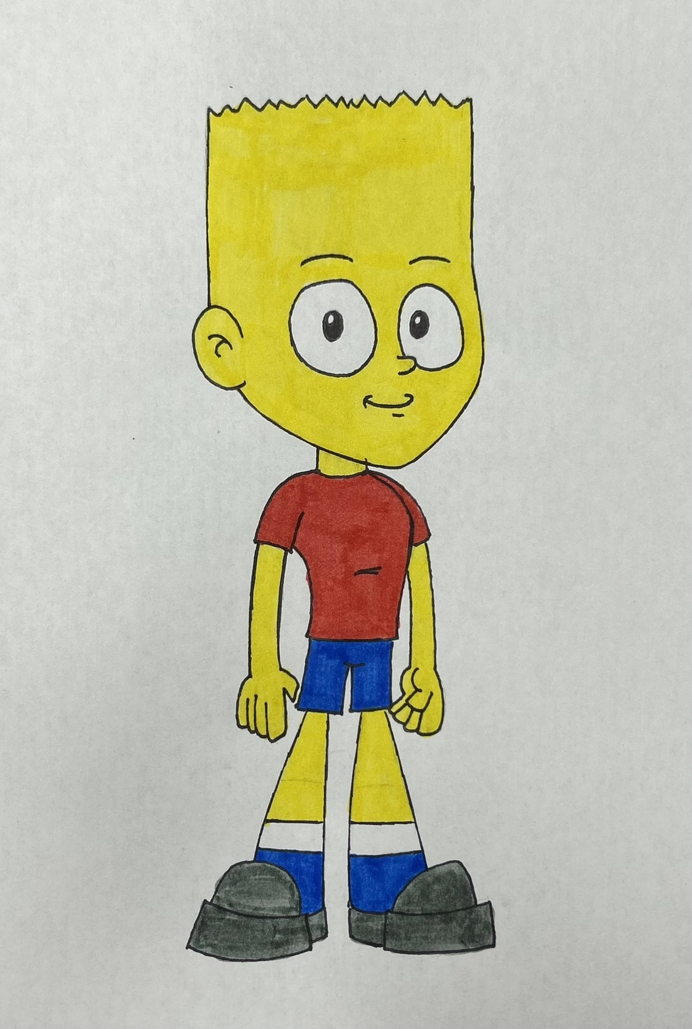 Drawing I did last year of Bart Simpson as a “Teen Titans Go ...