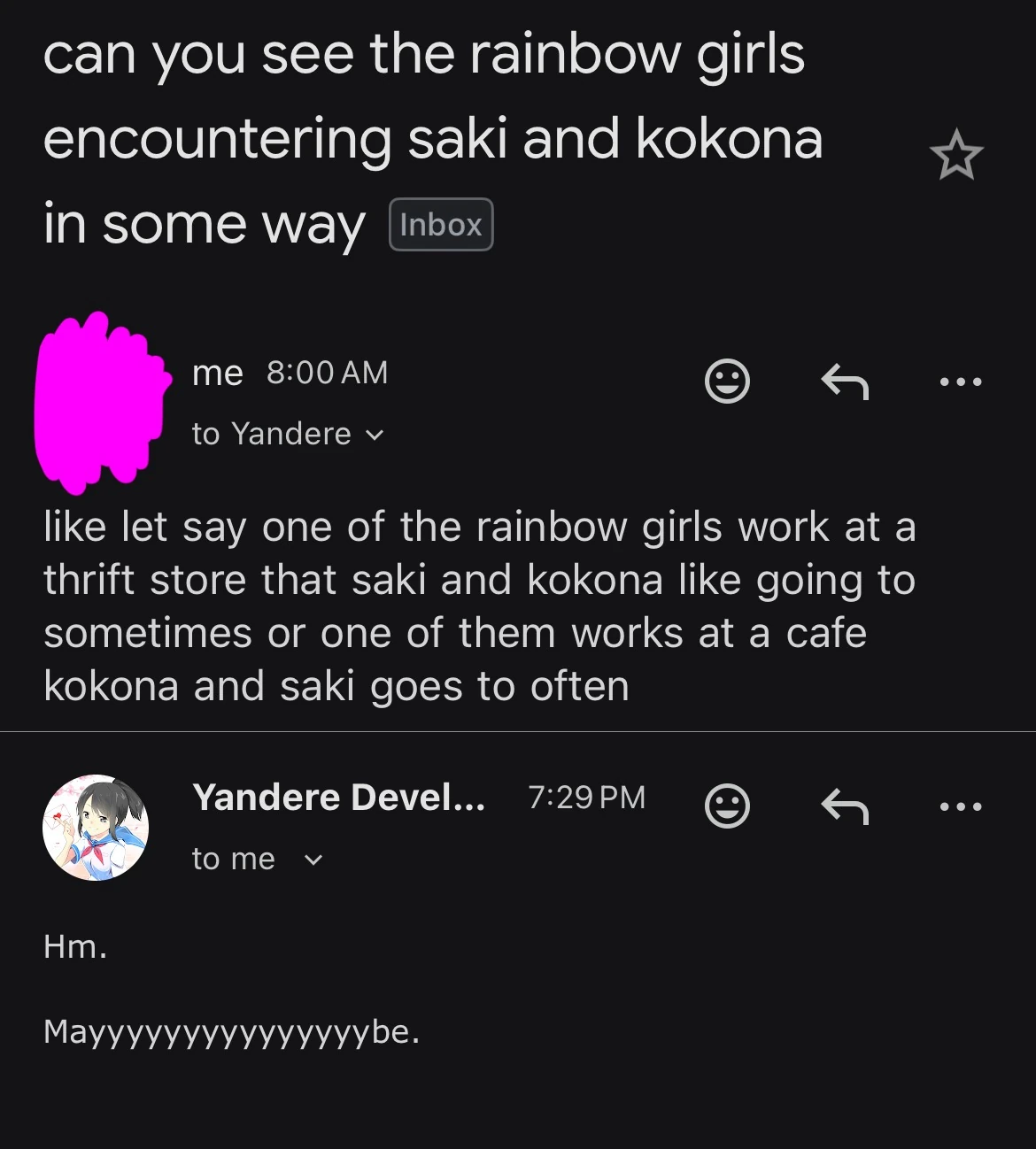 i asked what if saki and kokona still encounter the rainbow girls in some way | Fandom