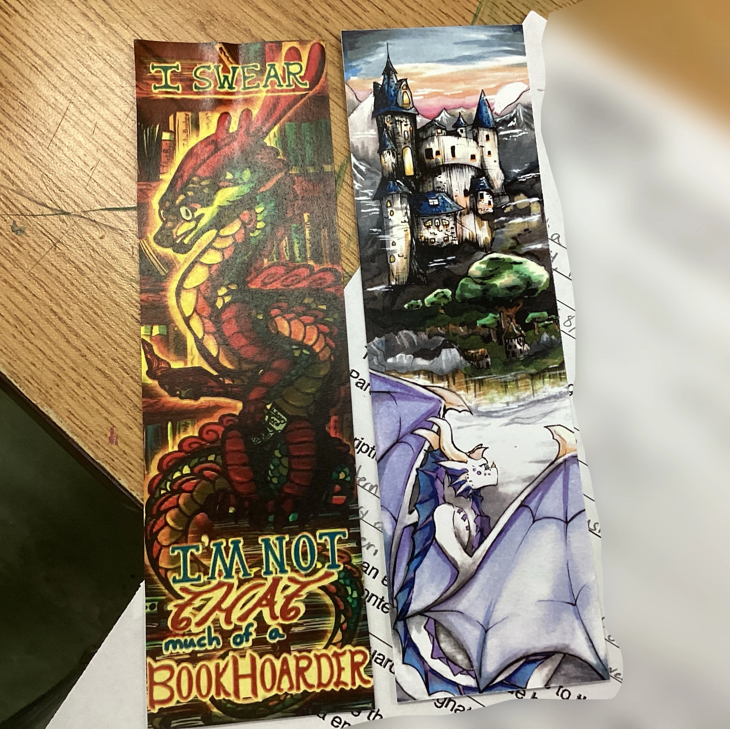 I lost the bookmark contest to someone who clearly grew up reading WoF ...