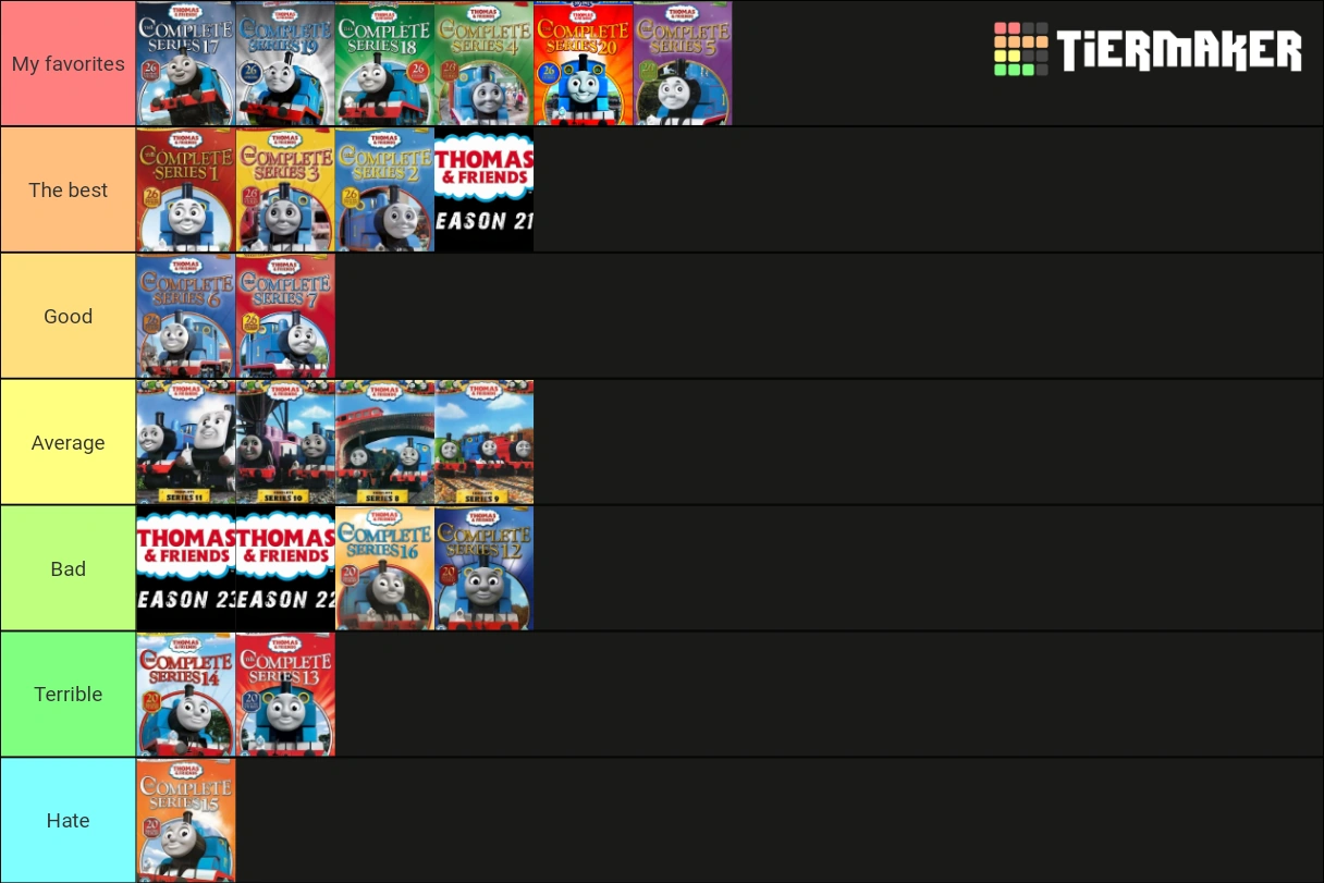 TTTE seasons tierlist. | Fandom