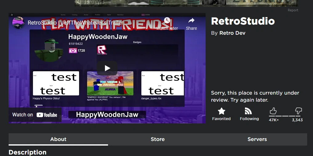 This is proof that retrostudio is down | Fandom