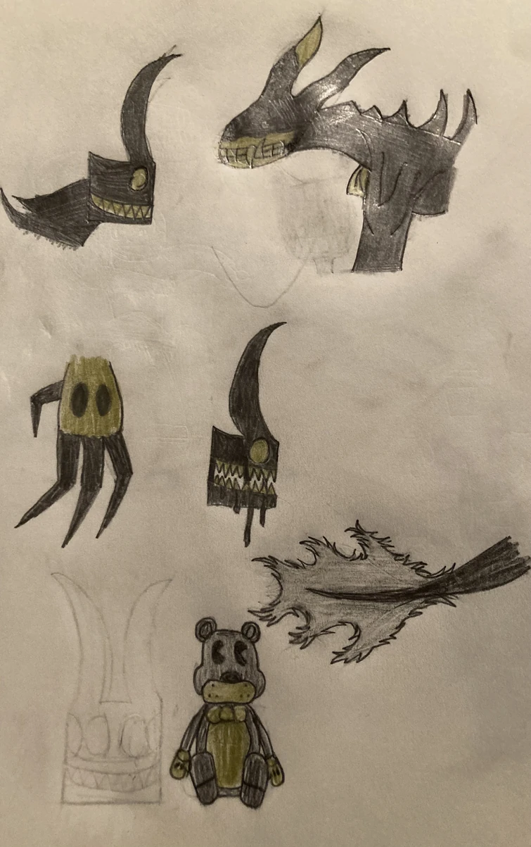 Goofy ahh demon Reagan doodles (ft. The Ink Demon and a small stuffed ...