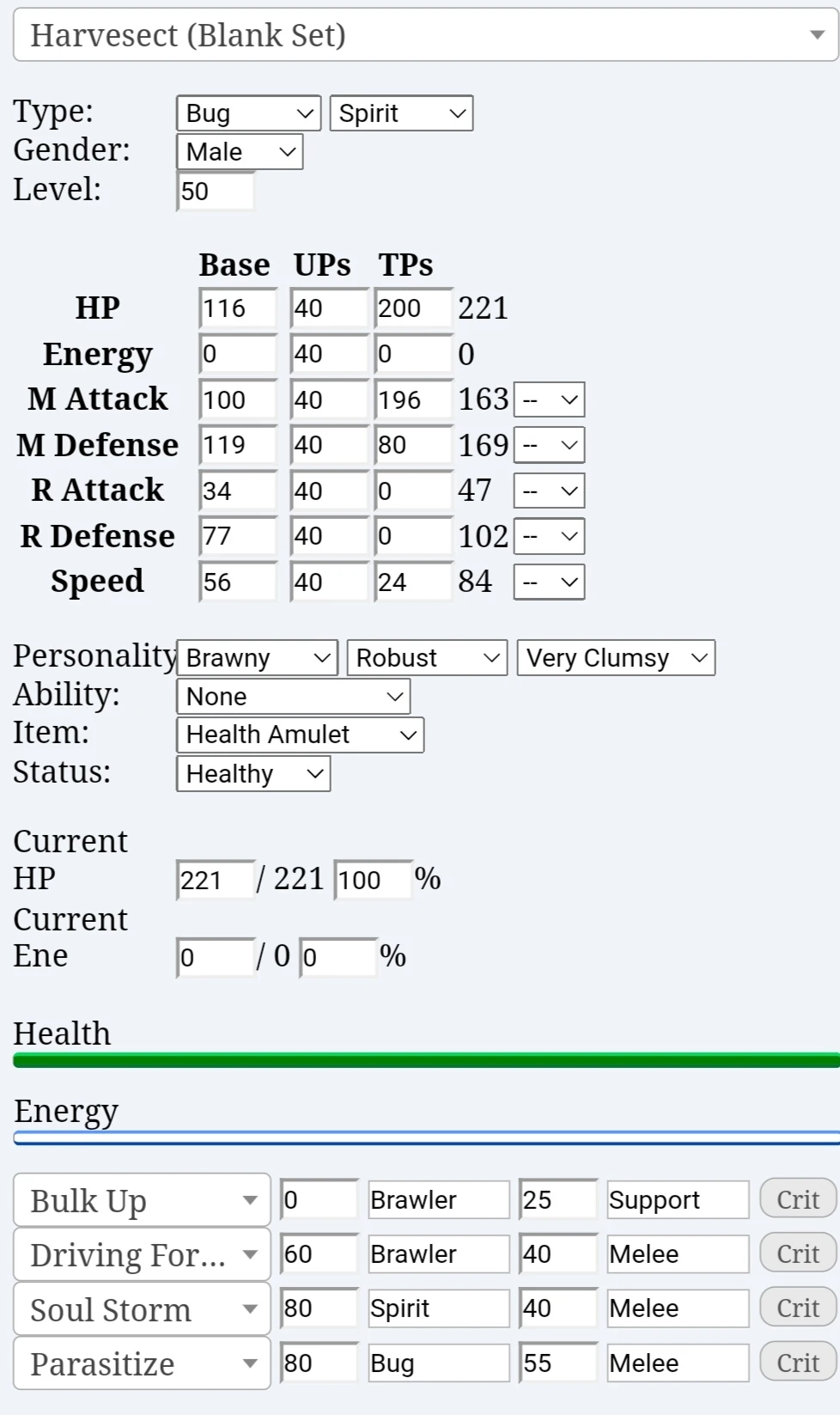 No one didn't gib a set for my gleam harvesect so I made one | Fandom