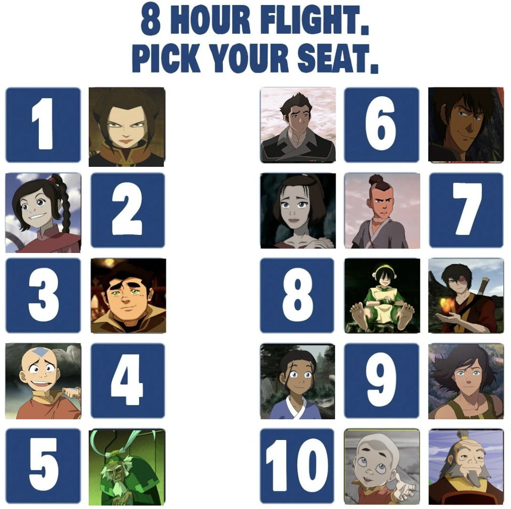 8 Hour Flight. Pick Your Seat. | Fandom