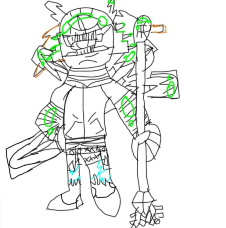 I made a fan made rough line clean line production art thingy last ...