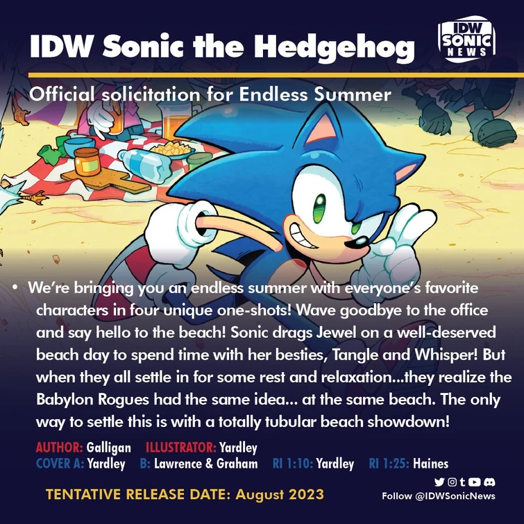 New stories and new covers for IDW Sonic! | Fandom
