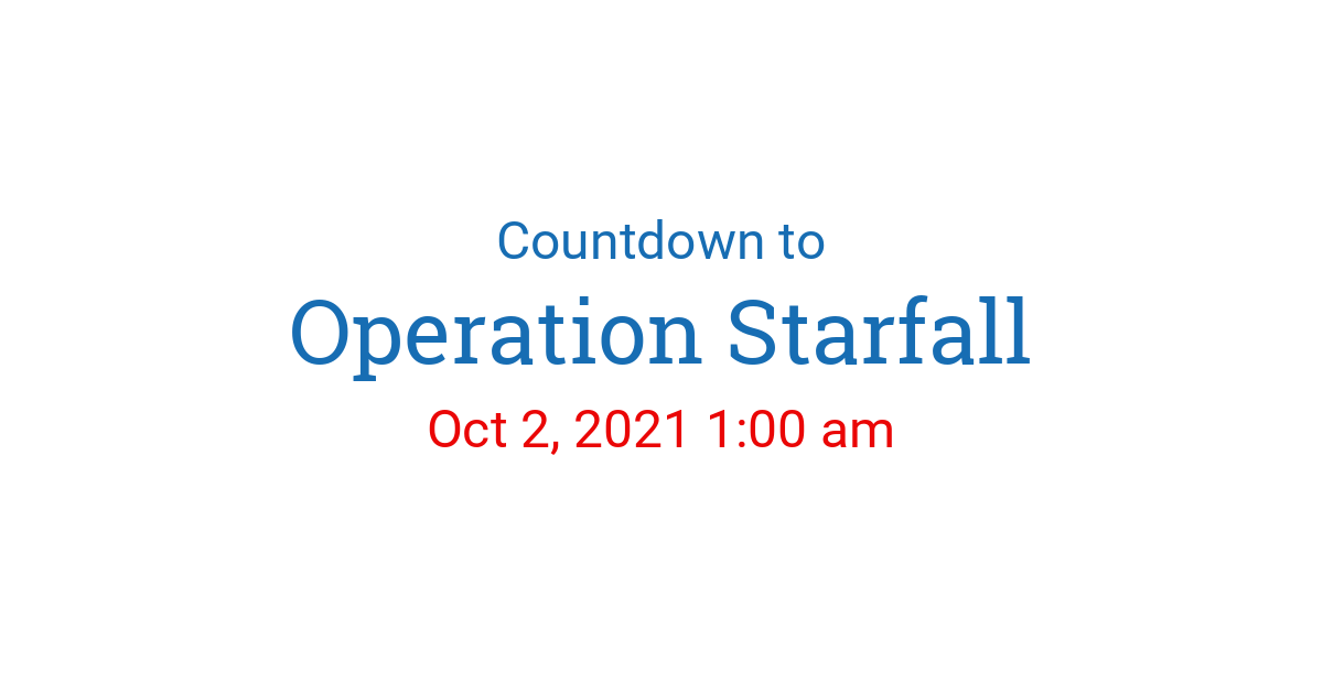 Operation starfall timer | Fandom