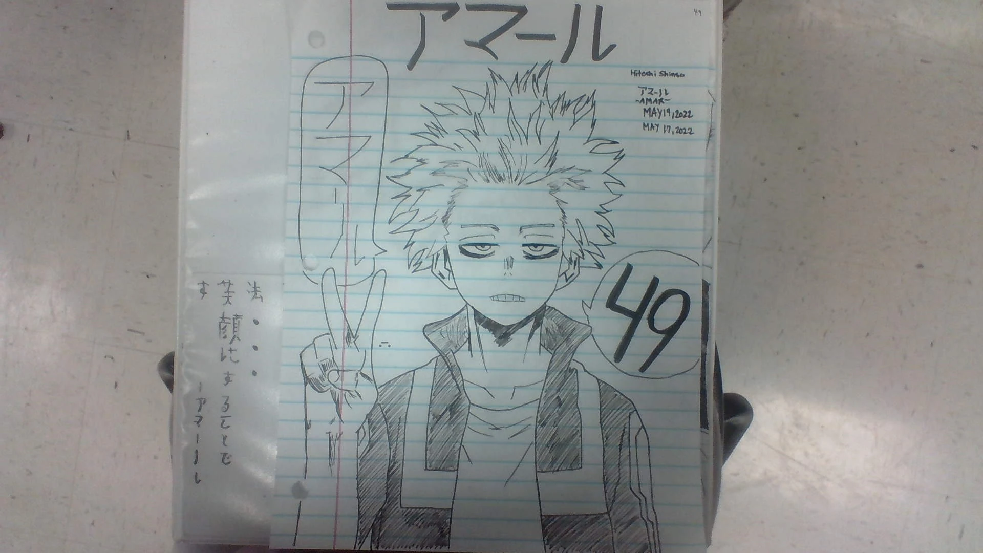 Hitoshi Shinsou (Horikoshi Sketch Reference) | Fandom