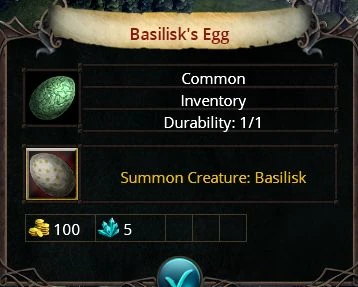 Basilisk's Egg | Eador Masters of the Broken World Wiki | Fandom