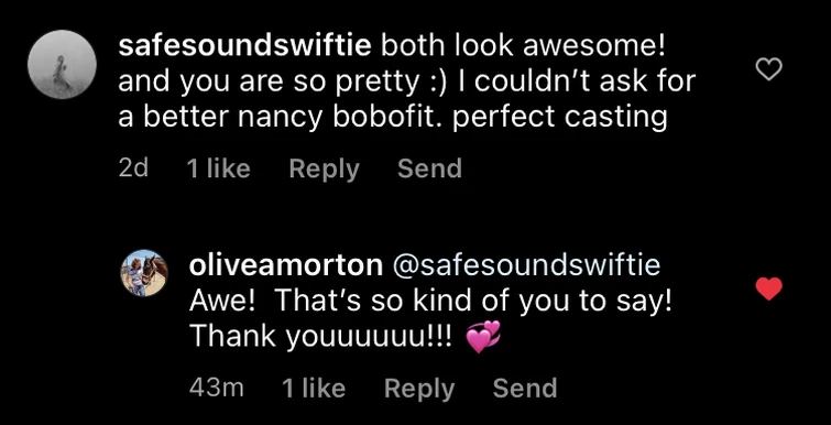 olivea Morton liked and replied to my comment on her IG post! | Fandom