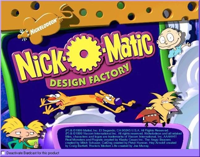 Nick-O-Matic Design Factory | Early Nickelodeon Wiki | Fandom