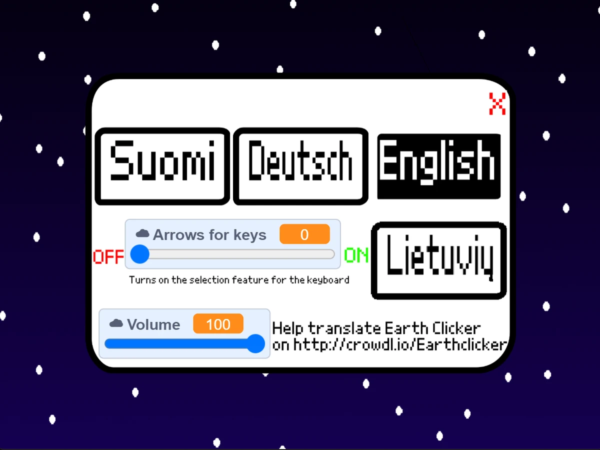 Settings | Earth Clicker Wiki | Fandom