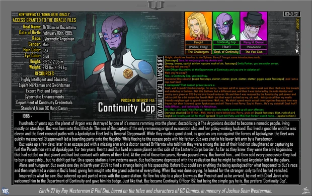 Oracle Files: Continuity Cop | Earth-27 Wiki | Fandom
