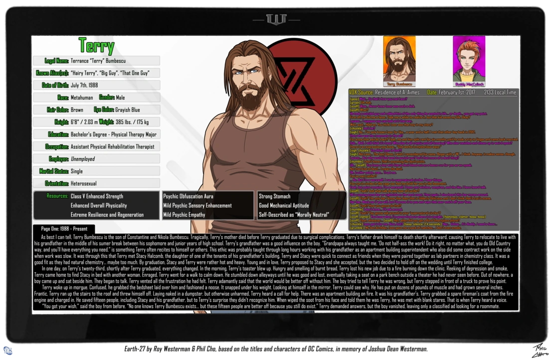 Oracle Files: Terry Bumbescu | Earth-27 Wiki | Fandom