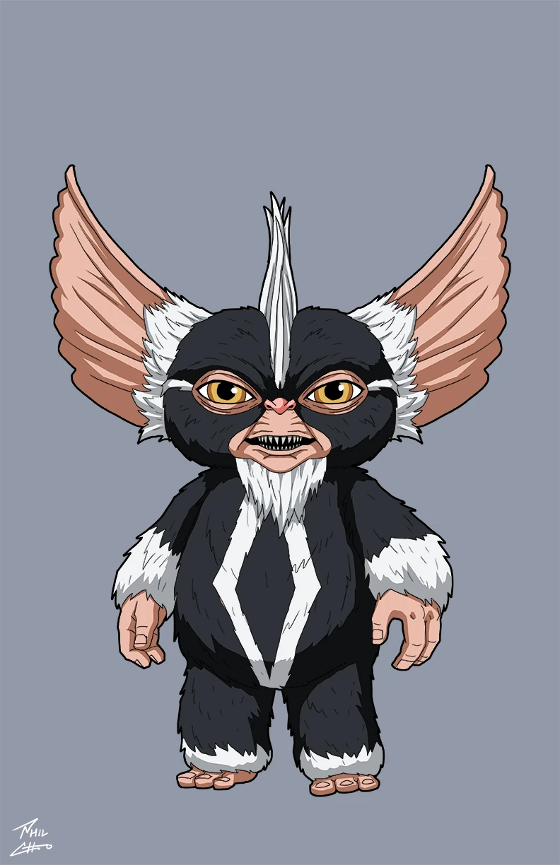 Gremlins Stripe Drawing