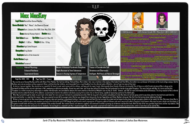 Oracle Files: Max MacKay | Earth-27 Wiki | Fandom