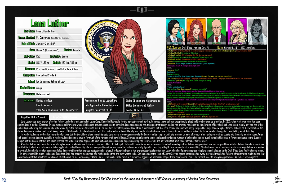Oracle Files: Lena Luthor | Earth-27 Wiki | Fandom