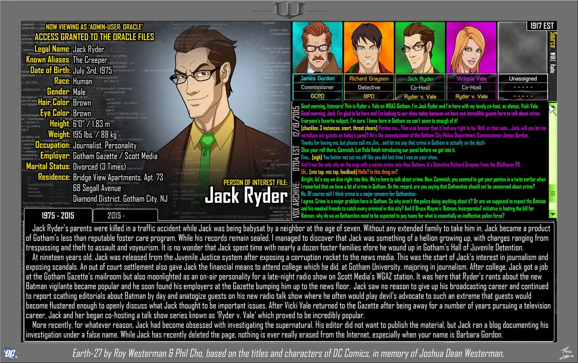 Oracle Files: Jack Ryder 1 | Earth-27 Wiki | Fandom