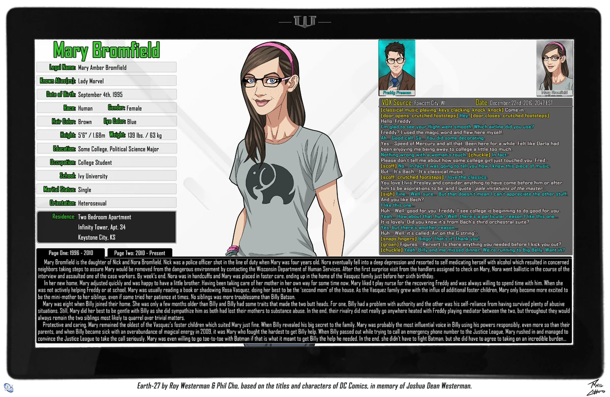 Oracle Files: Mary Bromfield 1 | Earth-27 Wiki | Fandom