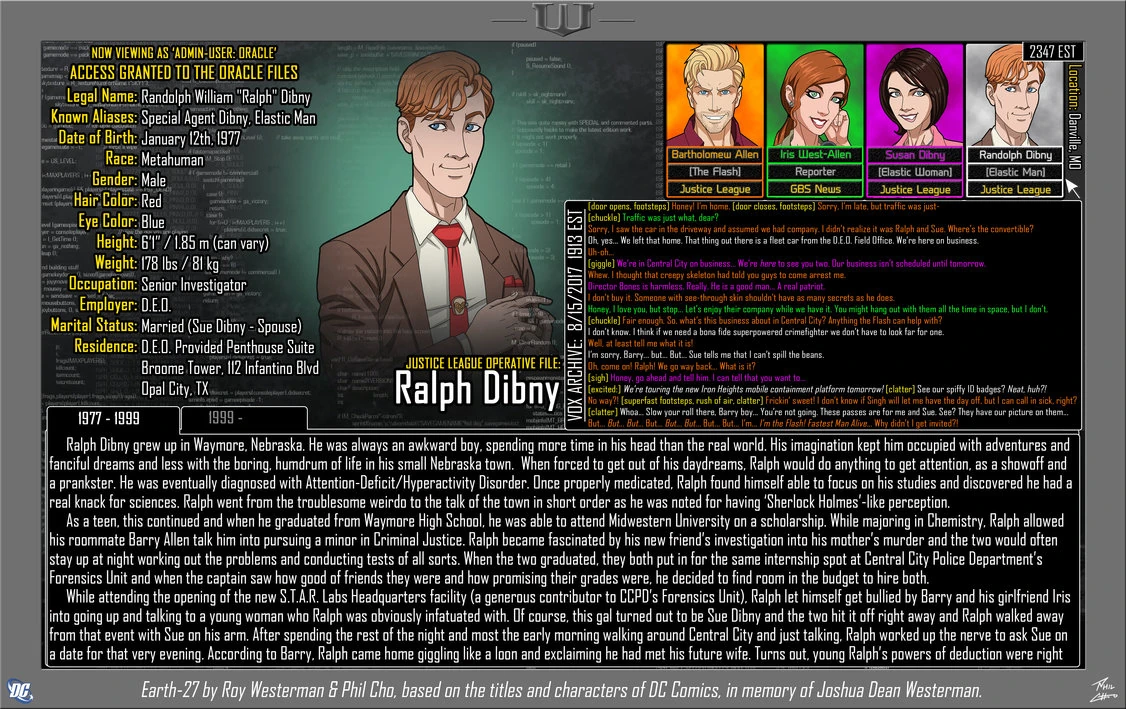 Oracle Files: Ralph Dibny 1 | Earth-27 Wiki | Fandom