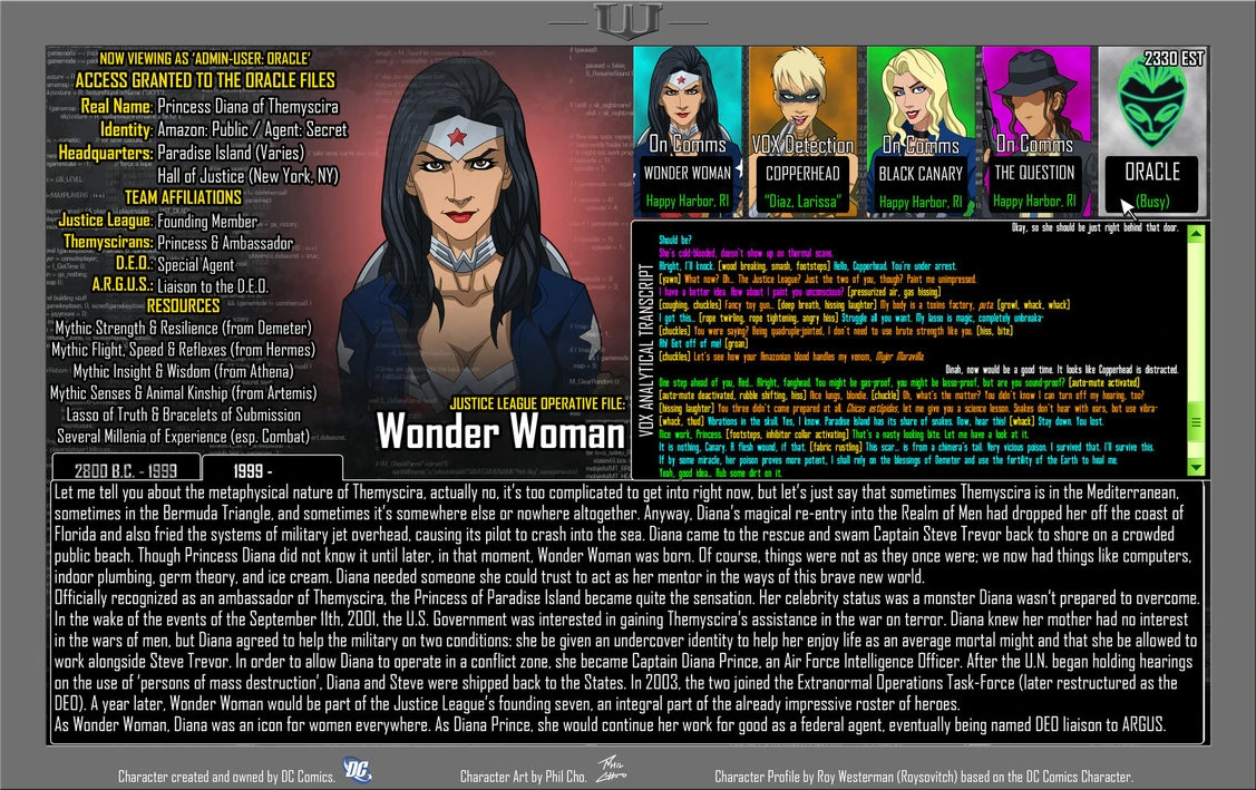 Oracle Files: Diana Prince 2 | Earth-27 Wiki | Fandom