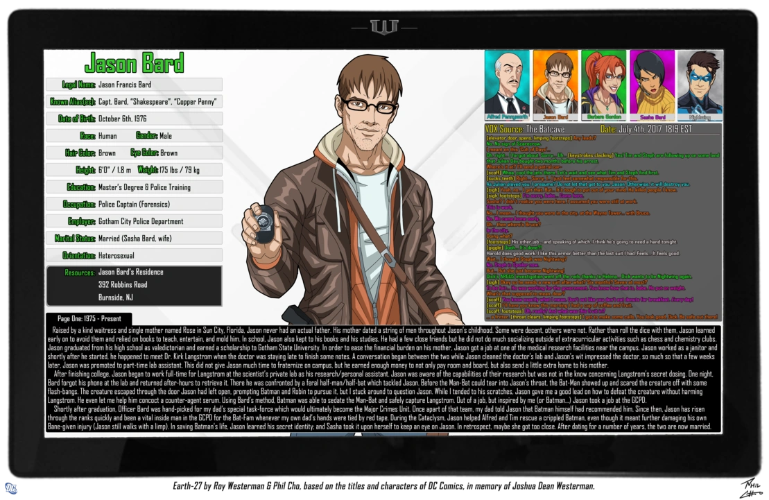 Oracle Files: Jason Bard | Earth-27 Wiki | Fandom