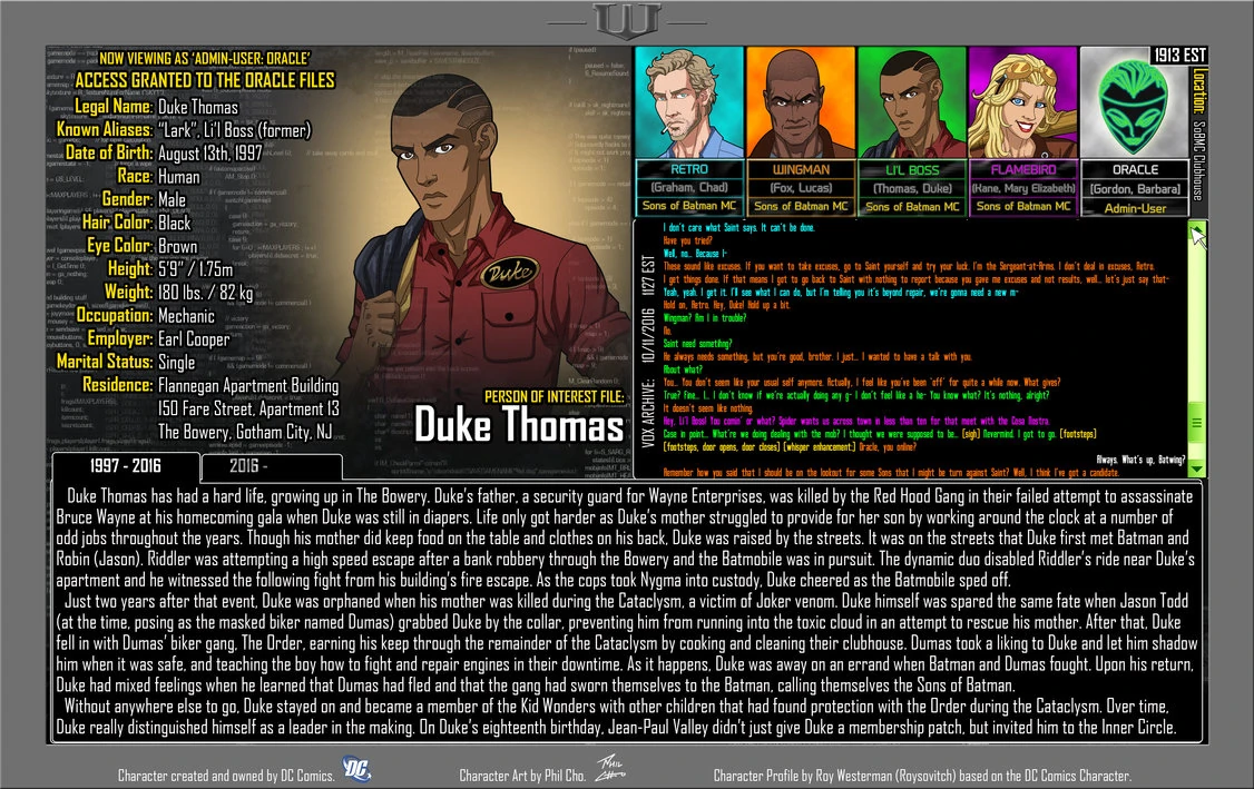 Oracle Files: Duke Thomas 1 | Earth-27 Wiki | Fandom