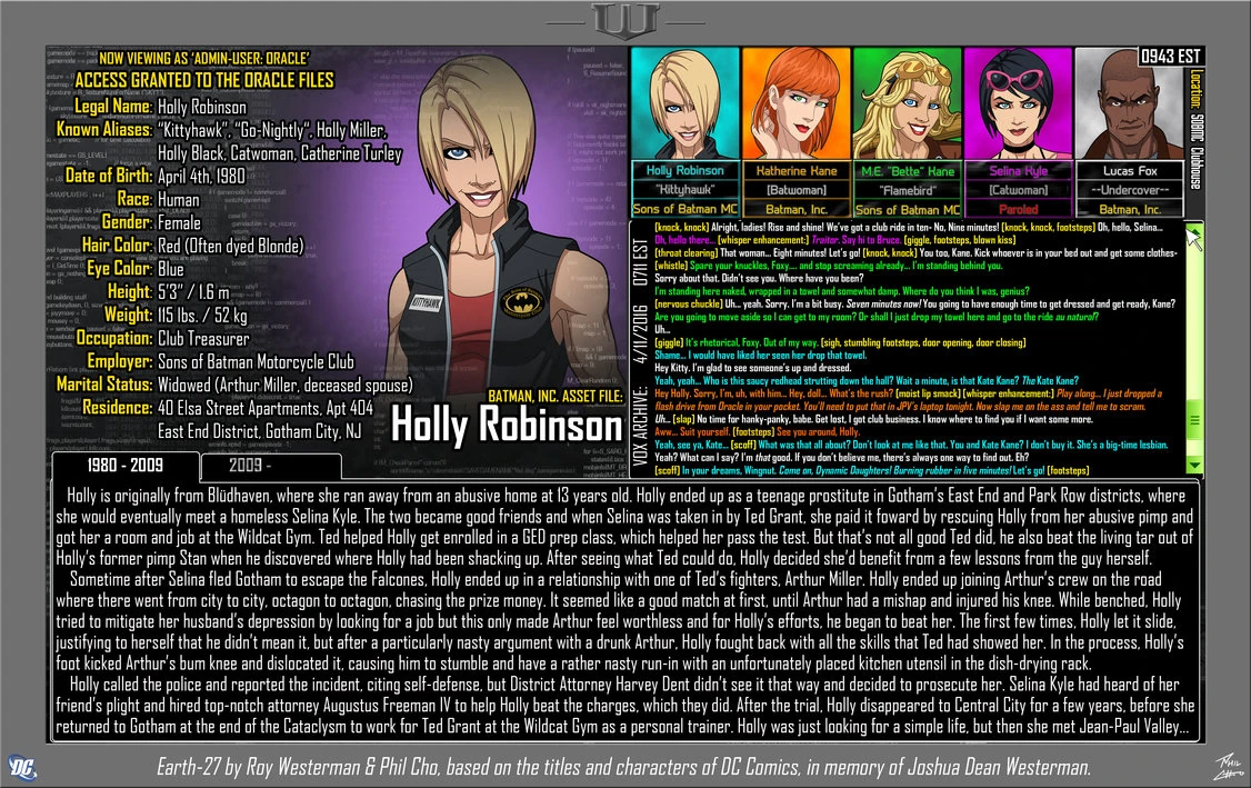Oracle Files: Holly Robinson 1 | Earth-27 Wiki | Fandom