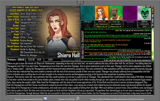 Oracle Files: Shiera Sanders-Hall 1 | Earth-27 Wiki | Fandom