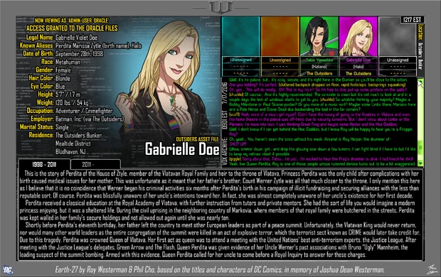 Oracle Files: Gabrielle Doe 1 | Earth-27 Wiki | Fandom