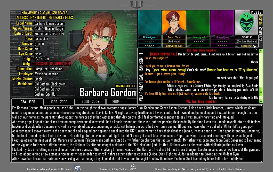 Oracle Files: Barbara Gordon 1 | Earth-27 Wiki | Fandom