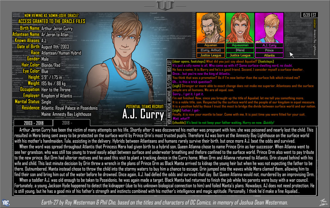 Oracle Files: AJ Curry 1 | Earth-27 Wiki | Fandom