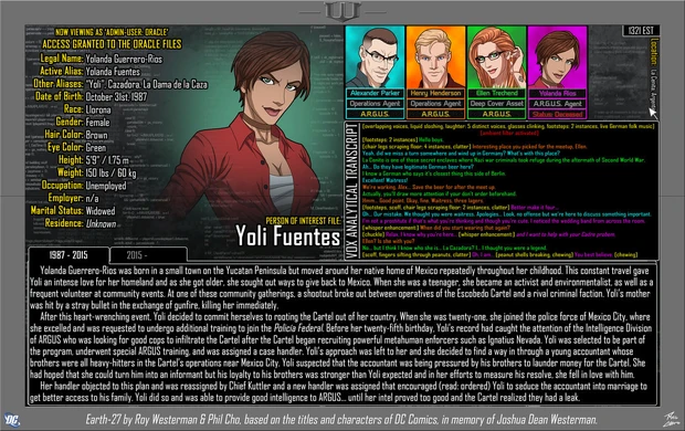 Oracle Files: Yoli Fuentes 1 | Earth-27 Wiki | Fandom