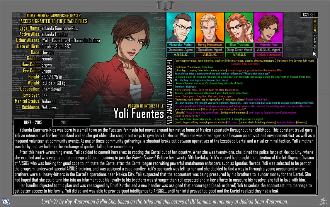 Oracle Files: Yoli Fuentes 1 | Earth-27 Wiki | Fandom