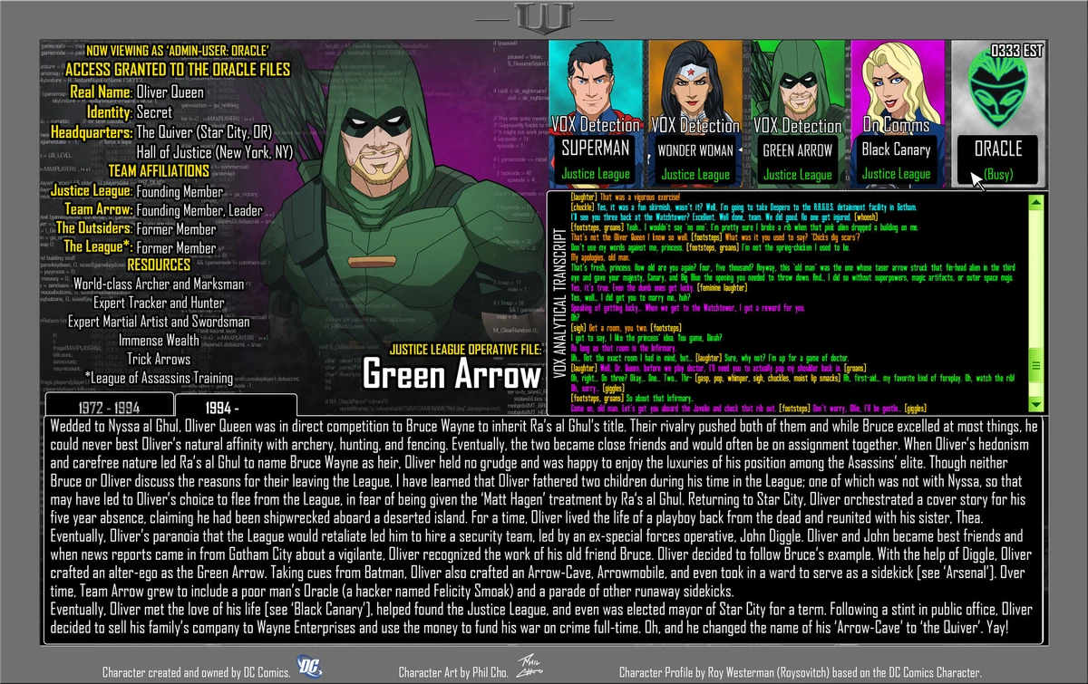 Oracle Files: Oliver Queen 2 | Earth-27 Wiki | Fandom