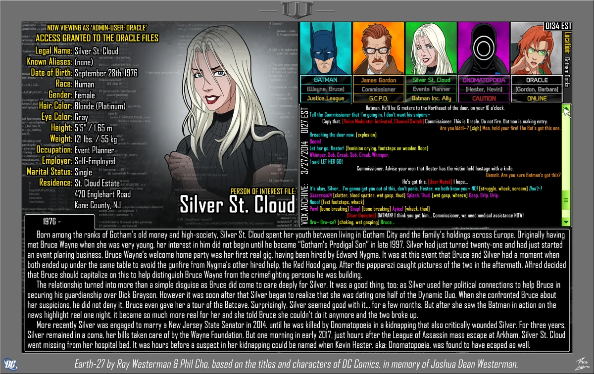 Oracle Files: Silver St. Cloud | Earth-27 Wiki | Fandom