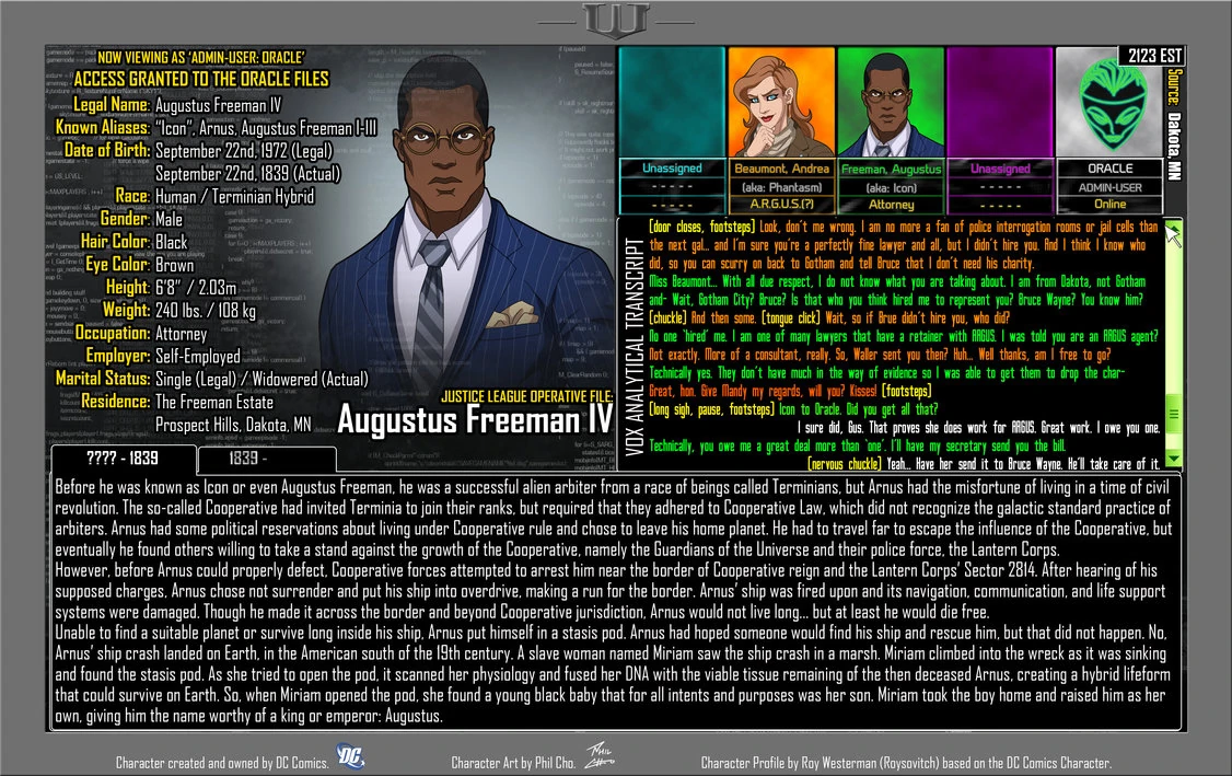 Oracle Files: Augustus Freeman 1 | Earth-27 Wiki | Fandom