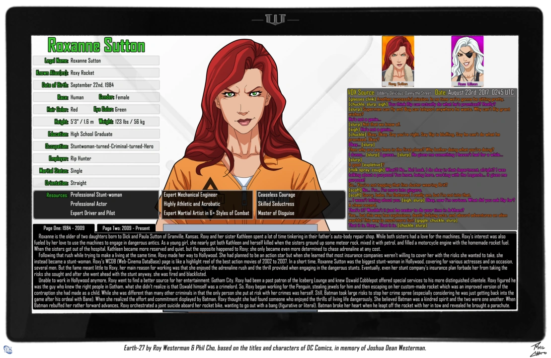 Oracle Files: Roxanne Sutton 1 | Earth-27 Wiki | Fandom