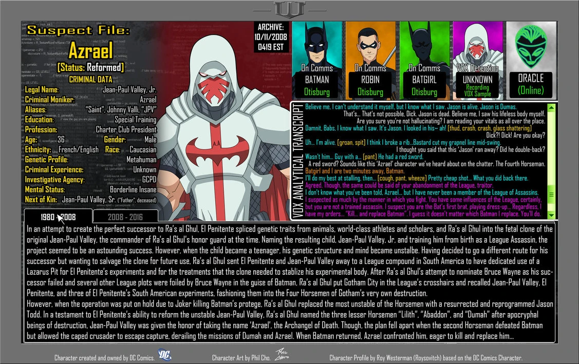 Oracle Files: Jean-Paul Valley 1 | Earth-27 Wiki | Fandom