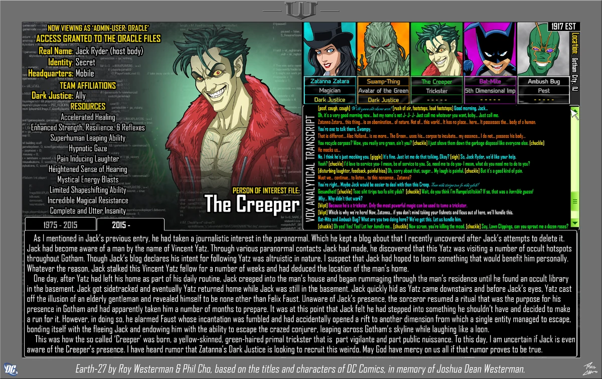 Oracle Files: Jack Ryder 2 | Earth-27 Wiki | Fandom