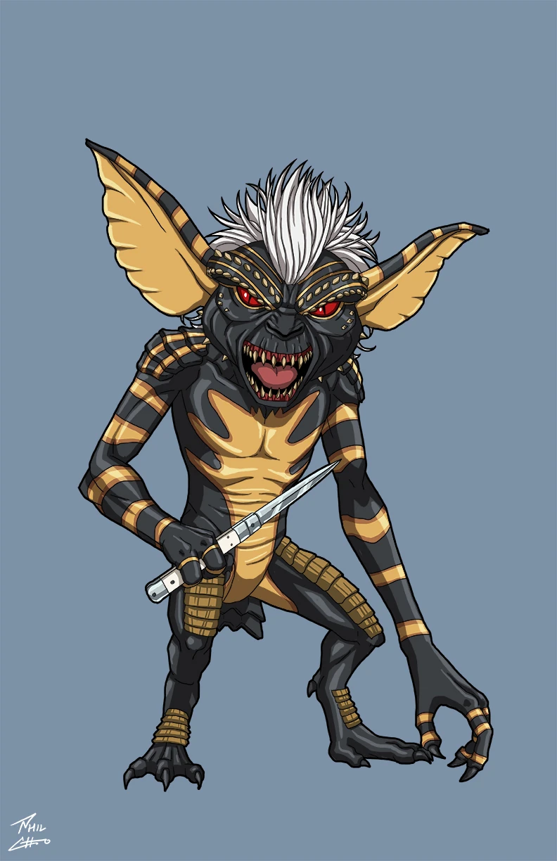 Gremlins Stripe Drawing