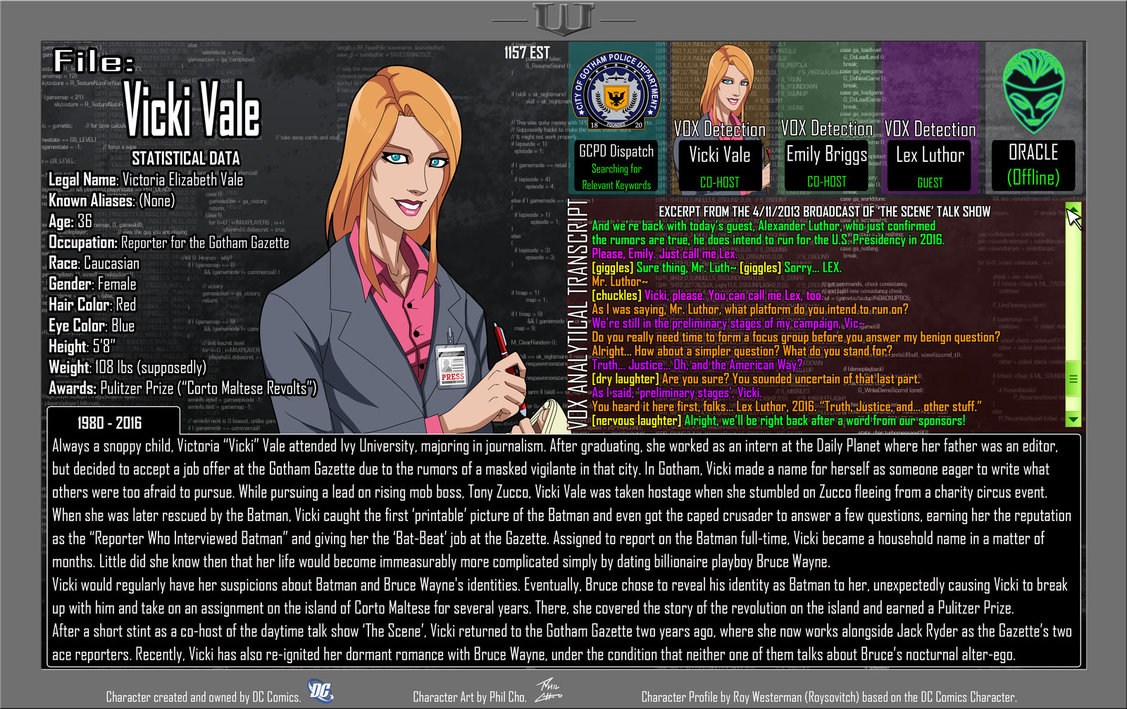 Oracle Files Vicki Vale Earth 27 Wiki Fandom