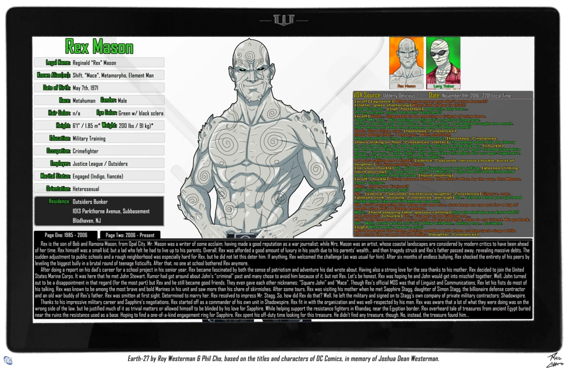 Oracle Files: Rex Mason 1 | Earth-27 Wiki | Fandom