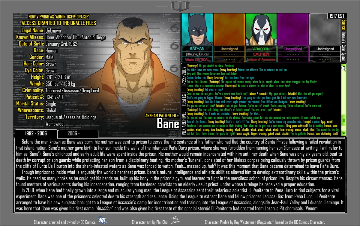 Oracle Files: Bane 1 | Earth-27 Wiki | Fandom