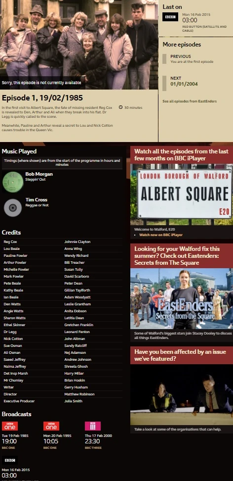 BBC Programme Identifier | EastEnders Wiki | Fandom